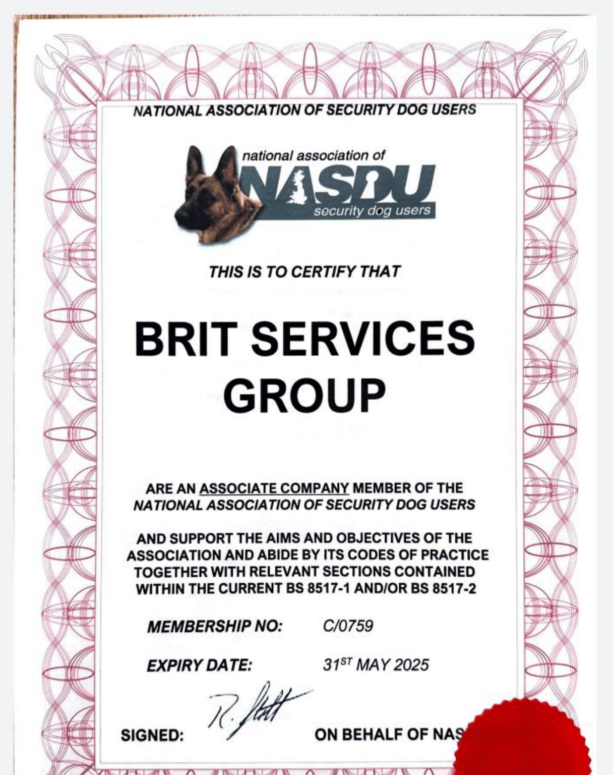 Partners Accreditations - Brit Services Group